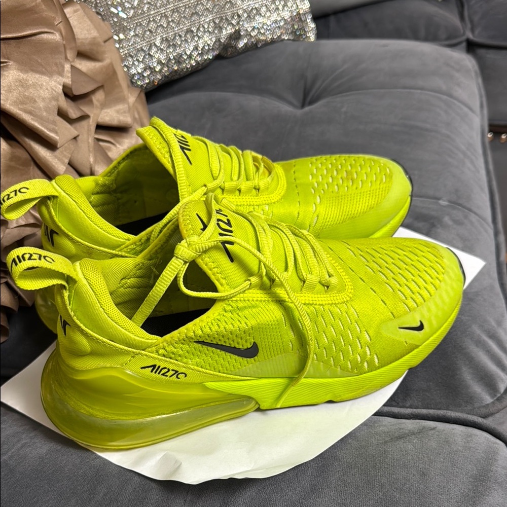 Nike Air Max 270 Volt Green Sneakers - Gem
